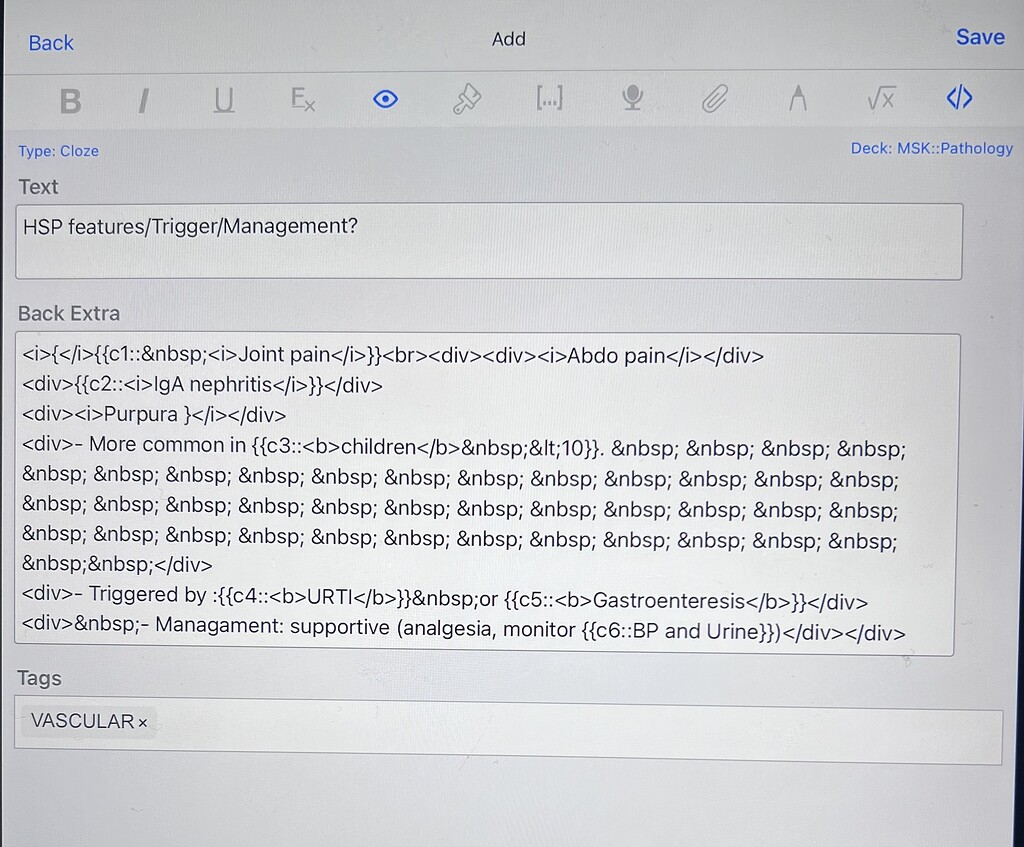 Cloze deletion not working on Anki Ipad - Help - Anki Forums