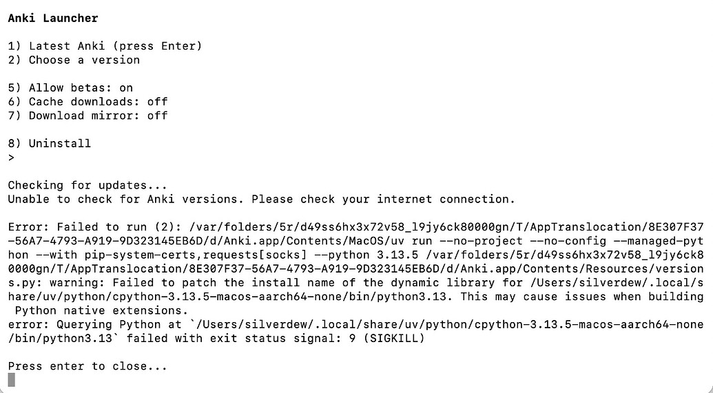 Cannot open Anki app after update (SIGKILL) - Help - Anki Forums