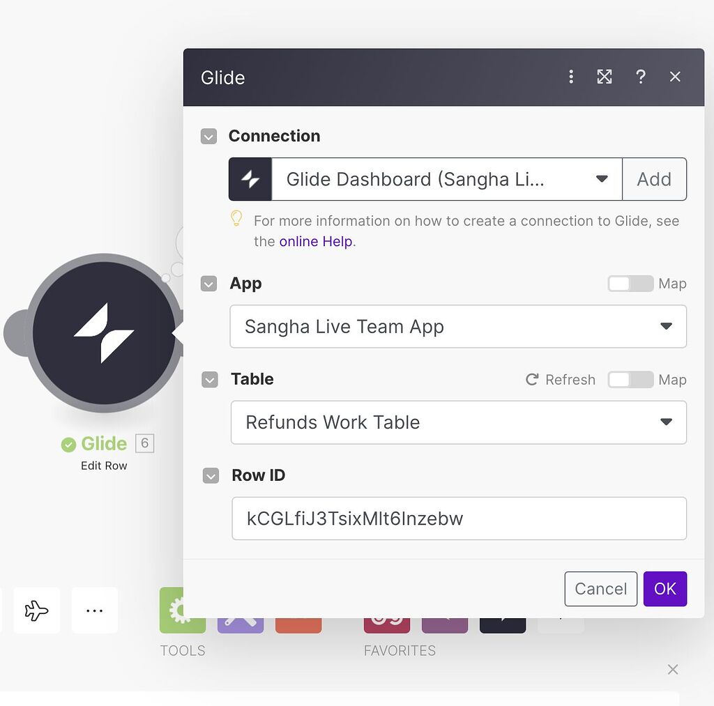 Edit row using Make.com module - Ask for Help - Glide Community