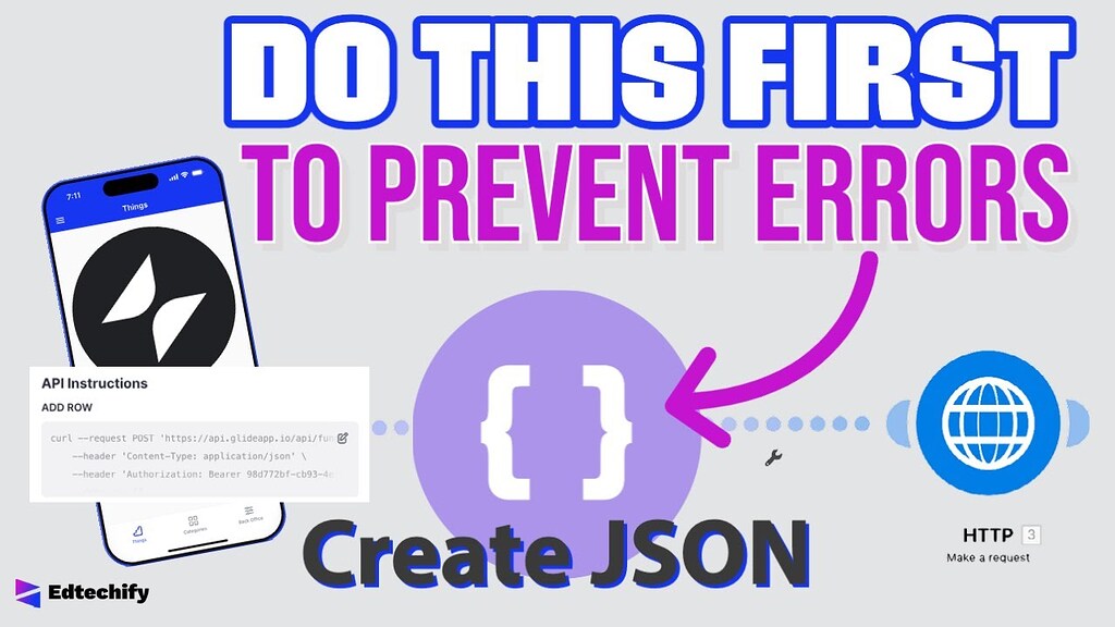 Use the Create JSON Module when using Make+Glide API - Community Resources - Glide Community