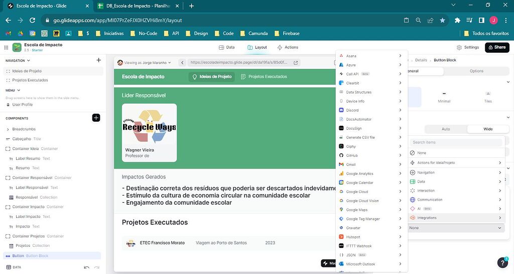 Push Notification not appearing at the integrations options - Ask for Help - Glide Community