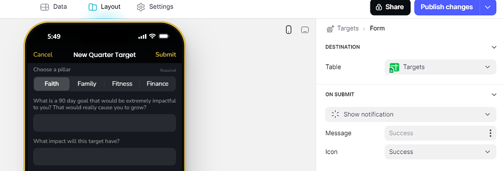 Submit action on forms disapeared - Report a Bug - Glide Community