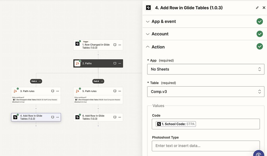 Zapier add row to glide table - Ask for Help - Glide Community