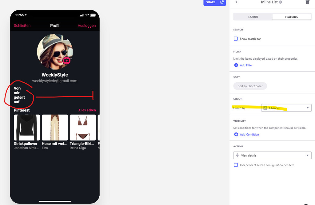 Display bug: Inline list with group by - Report a Bug - Glide Community