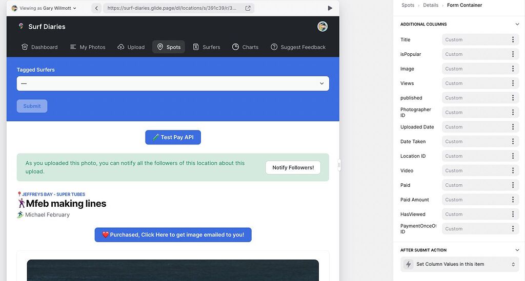 Update a post with a form? - Ask for Help - Glide Community