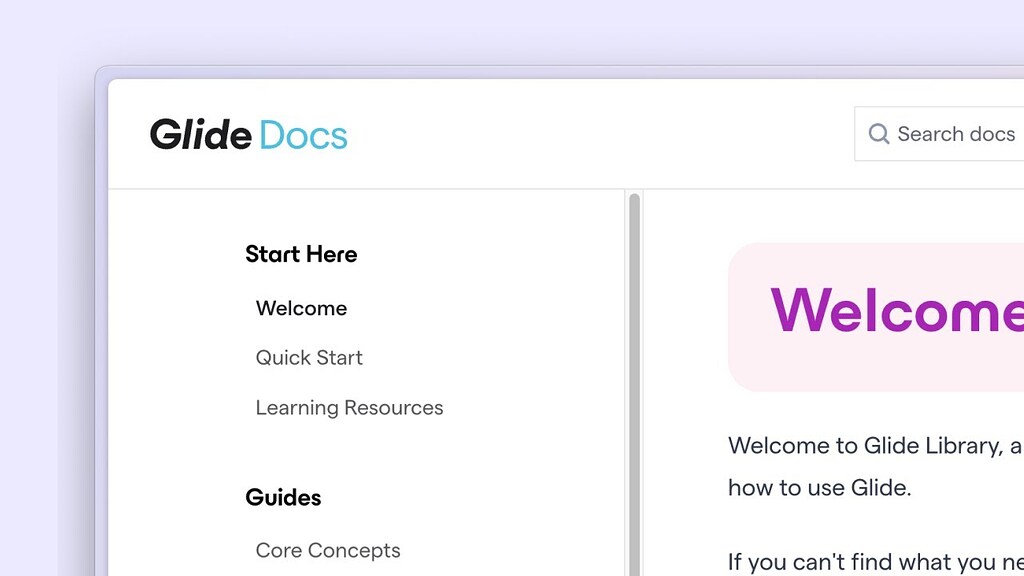 New Glide Docs coming soon - General - Glide Community