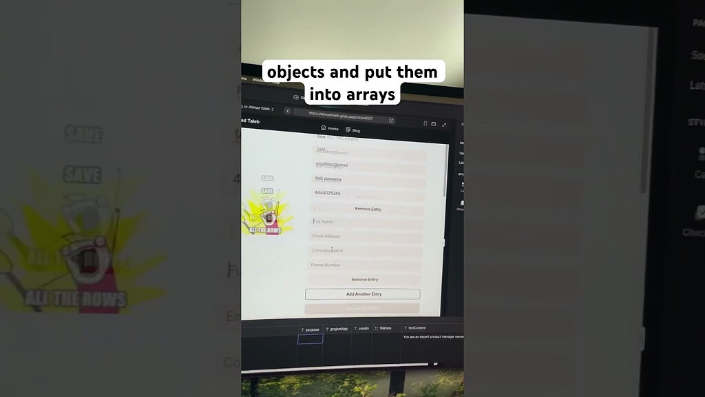 Save All the Rows! The AI component can create arrays of objects! - Project Showcase - Glide ...
