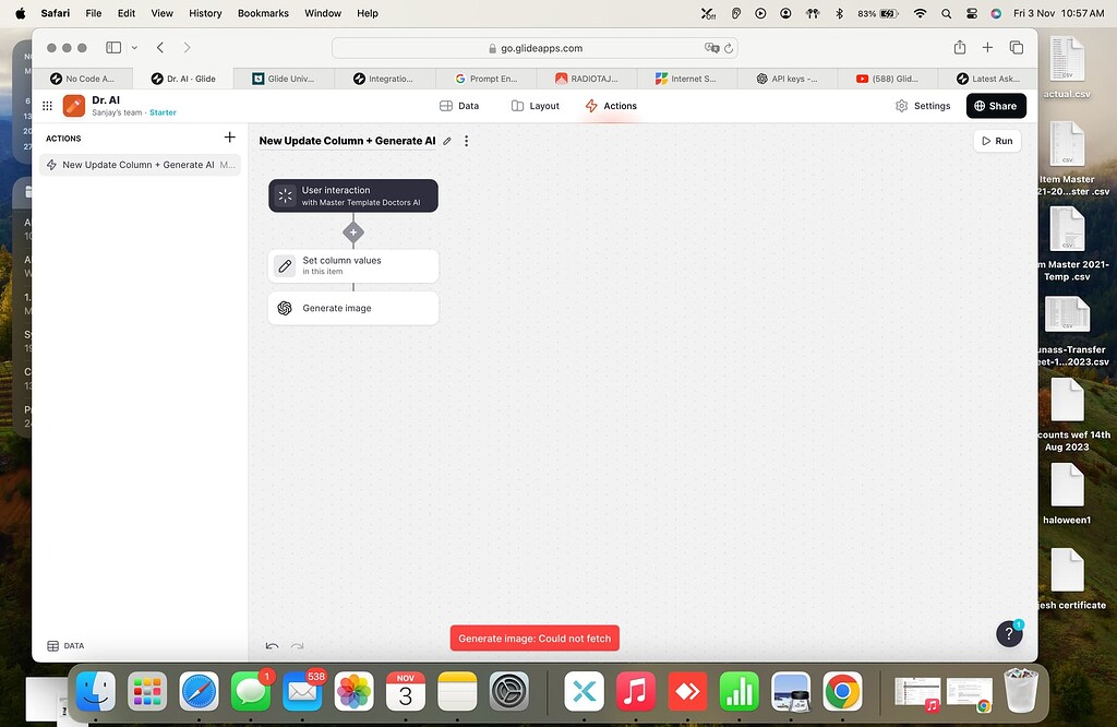 Open AI integration bug - Report a Bug - Glide Community