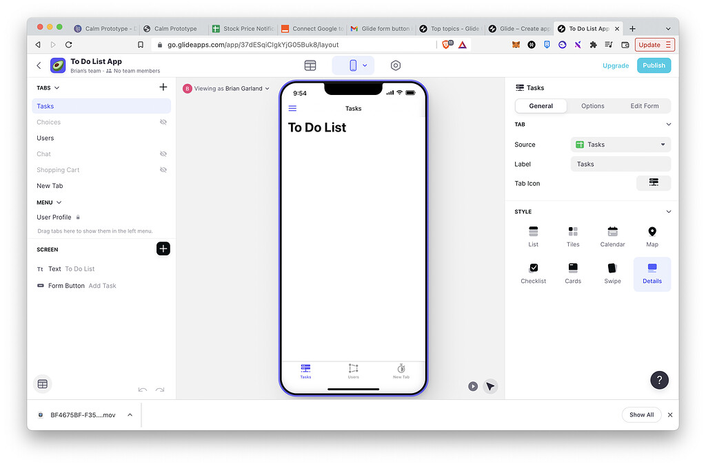 Issue with form button - Report a Bug - Glide Community