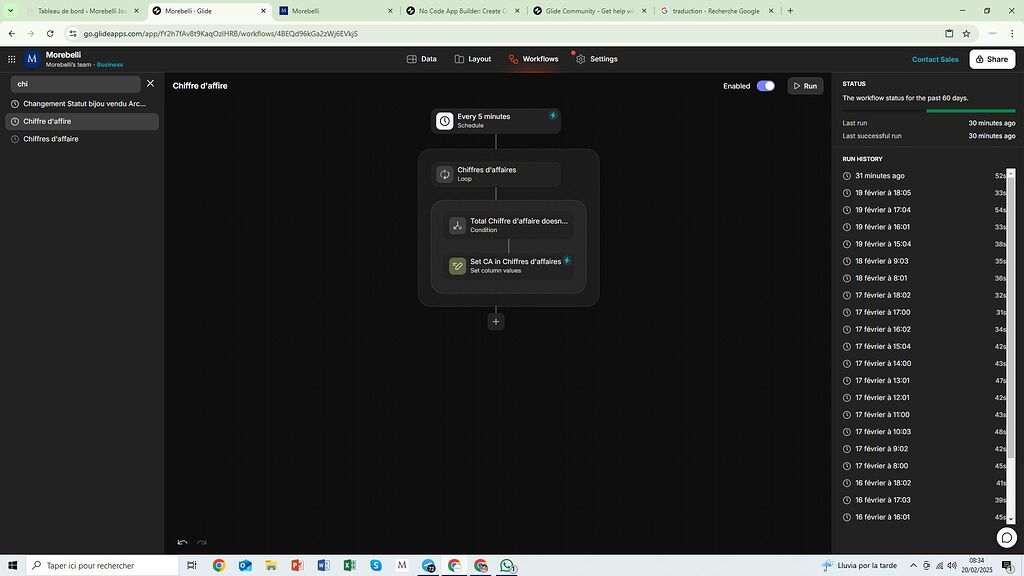 Bug for Action Schedule - Report a Bug - Glide Community