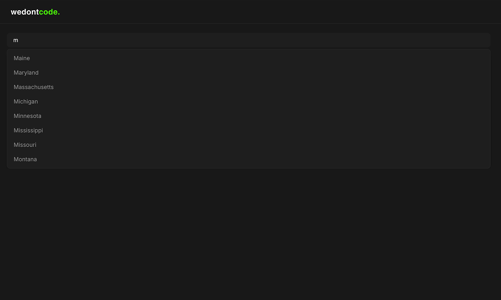 Autocomplete With Dropdown Suggestions Project Showcase Glide Community