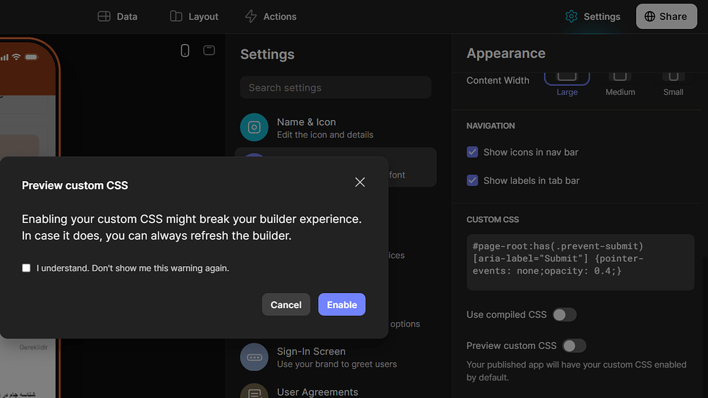 Custom CSS warning - Page 2 - Ask for Help - Glide Community