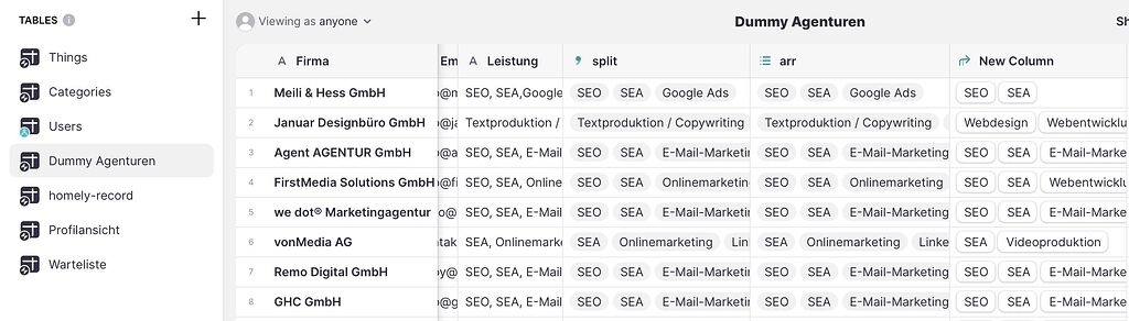 Lookup Multiple Values From One Cell Many To Many Relation Ask For Help Glide Community
