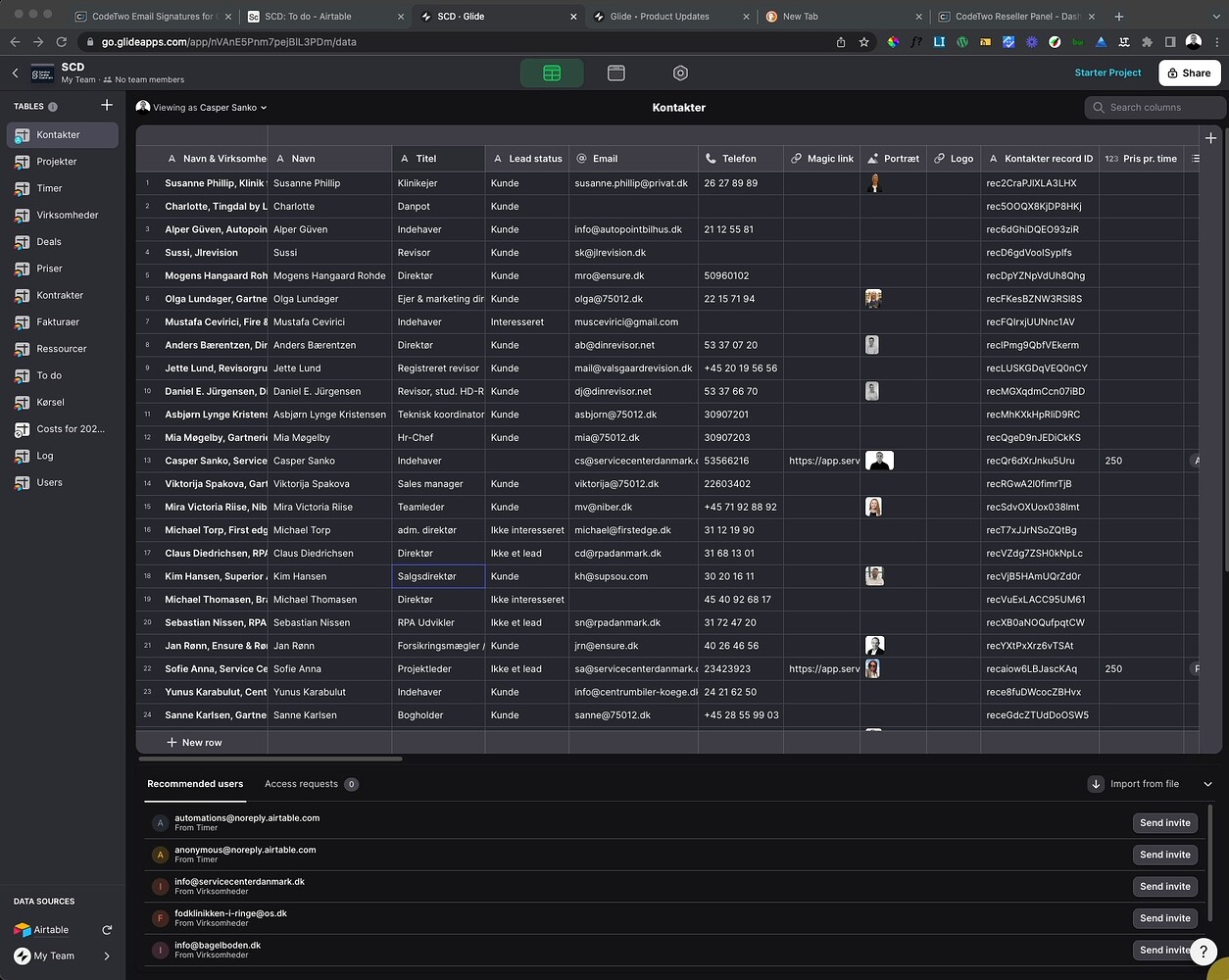 Can't edit data on users table through app (airtable) - Report a Bug - Glide Community
