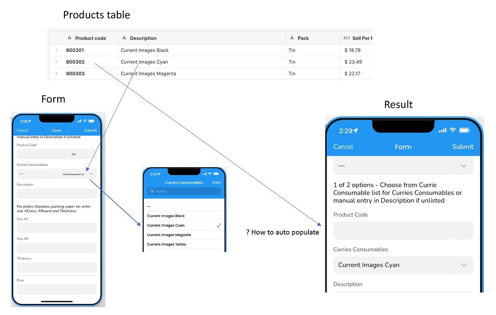 Form fields : How to auto populate different fields - Ask for Help - Glide Community