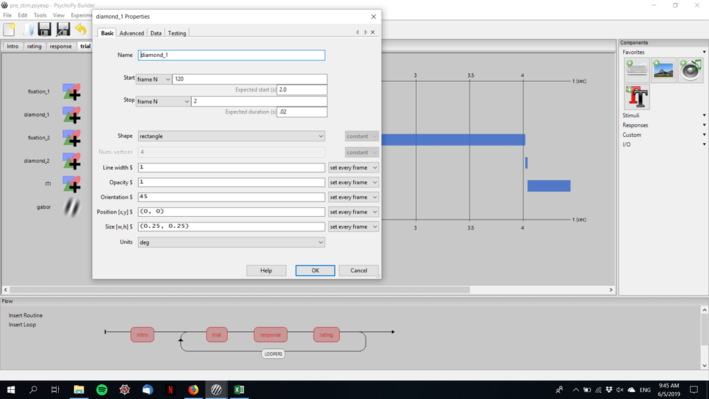 Problems chaning from time to frame - Builder - PsychoPy