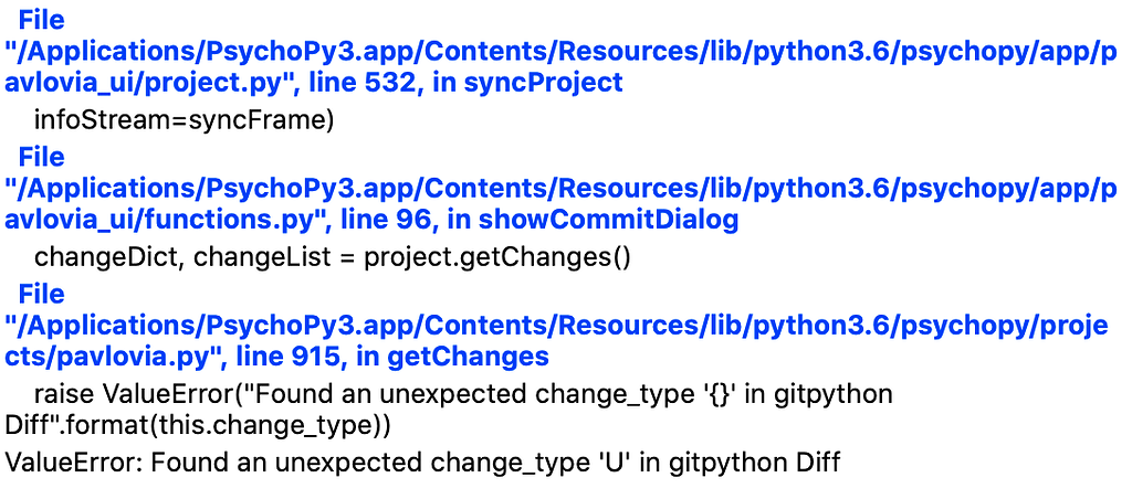 Unable to upload experiment to Pavlovia - Online experiments - PsychoPy