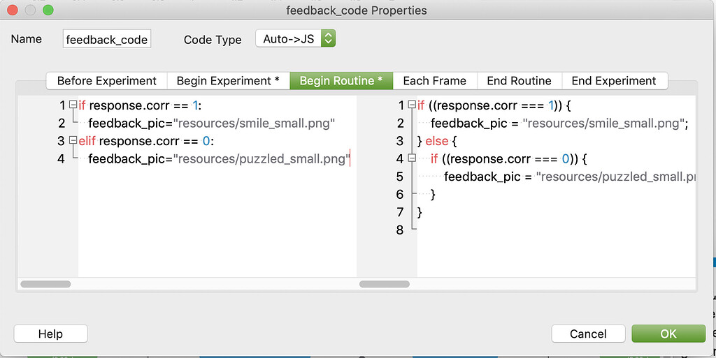 Integrating pictures in code component - Online experiments - PsychoPy