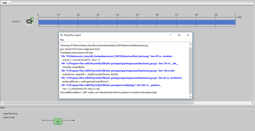 Playing a sound with pyo in either Builder or Coder - Builder - PsychoPy