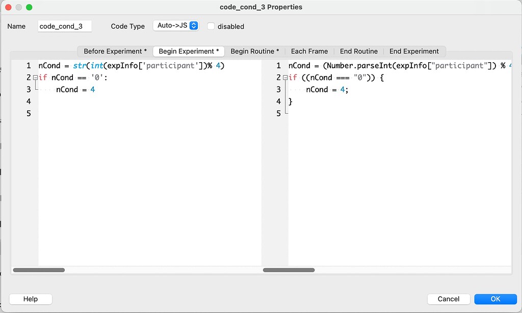Choosing condition files based on trial number: unknown resource error - Online experiments ...