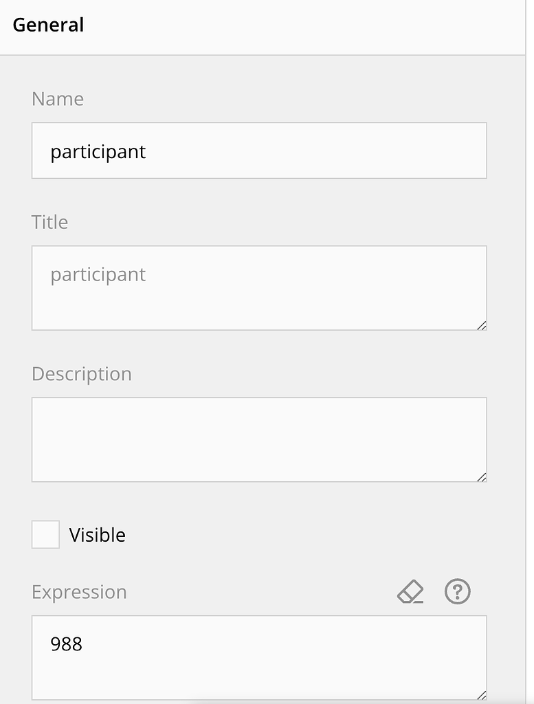 Daisy chaining survey -> Experiment -> Experiment with ID pass created by "expression" variable ...