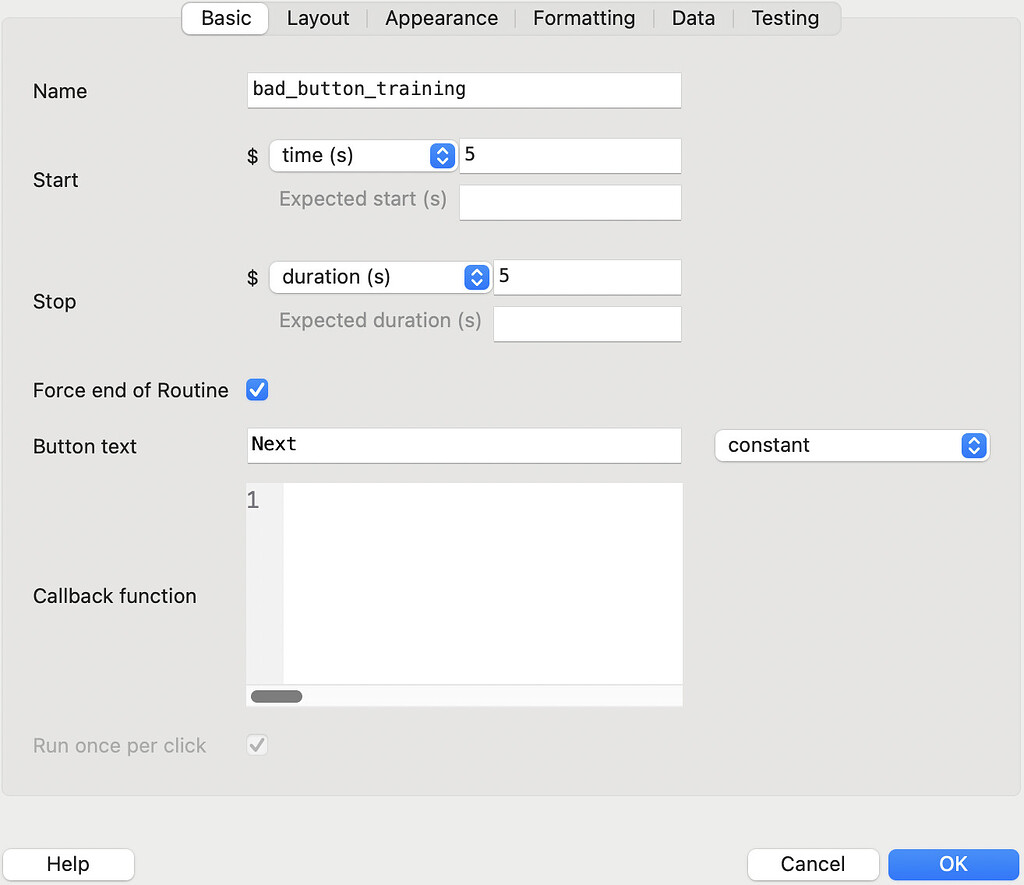 Button Not Ending Routine on Pavlovia - Online experiments - PsychoPy