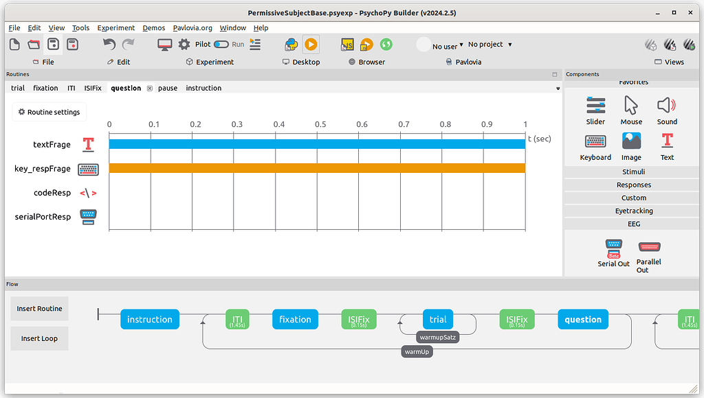 EEG Response code via serial port - Builder - PsychoPy