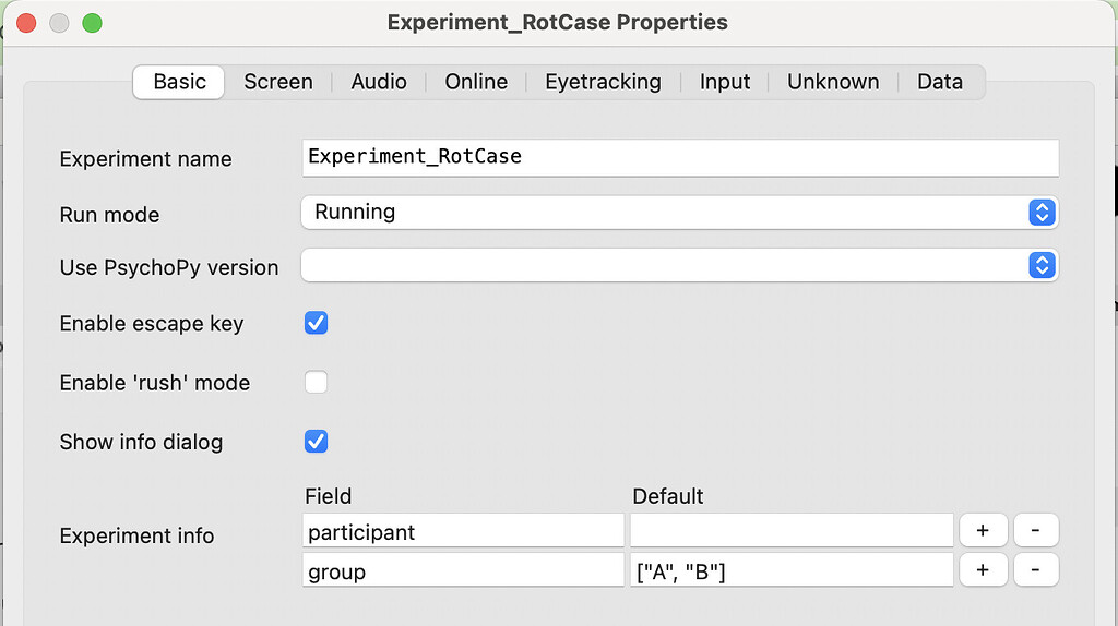 Help with new counterbalance component and shelf - Online experiments - PsychoPy
