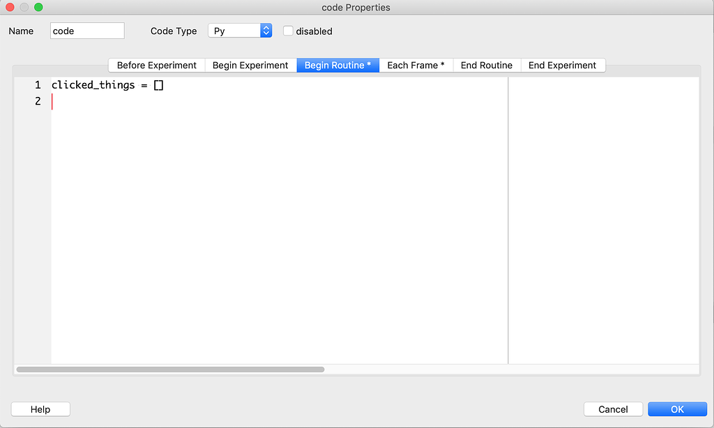 Selecting and Deselecting Polygons - Coding - PsychoPy