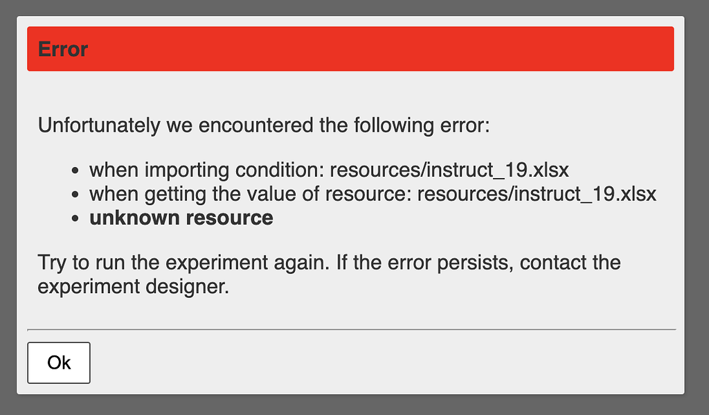 Online Experiment Error When Dynamically Choosing Spreadsheet (Excel ...