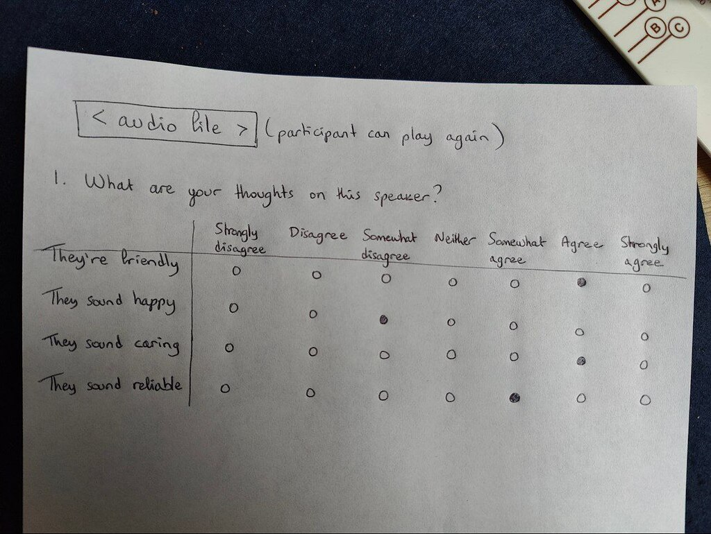 Likert scale and Matrix components for stimulus rating (online ...