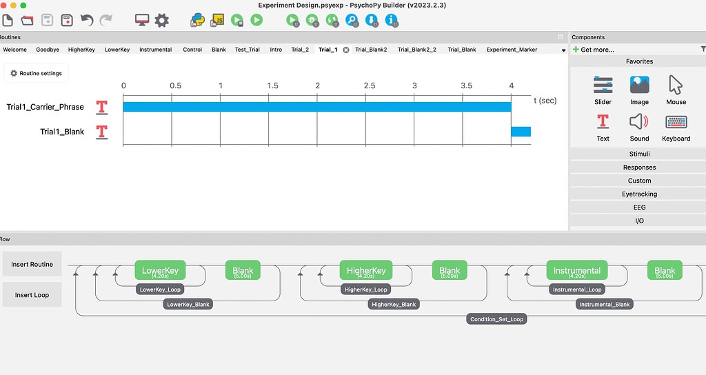 Randomizaing Loops - Builder - PsychoPy