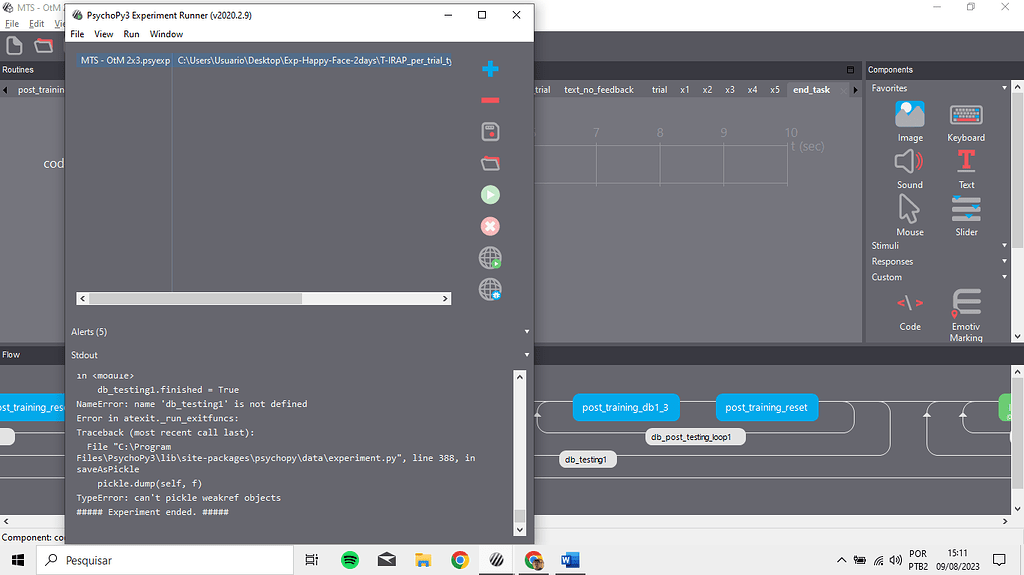 How do not start a loop? - Coding - PsychoPy