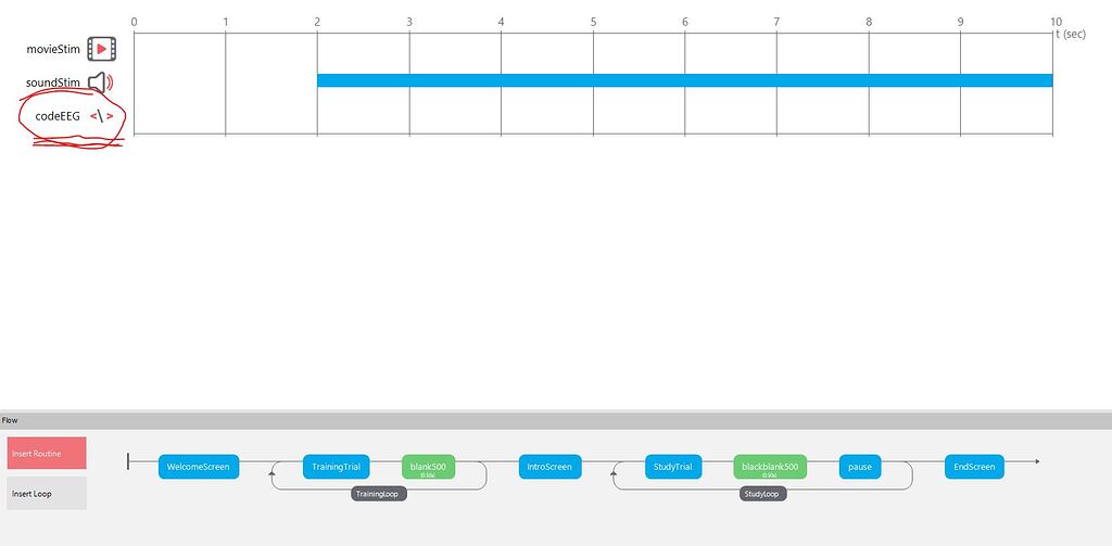 BrainProducts: recording EEG triggers - Coding - PsychoPy