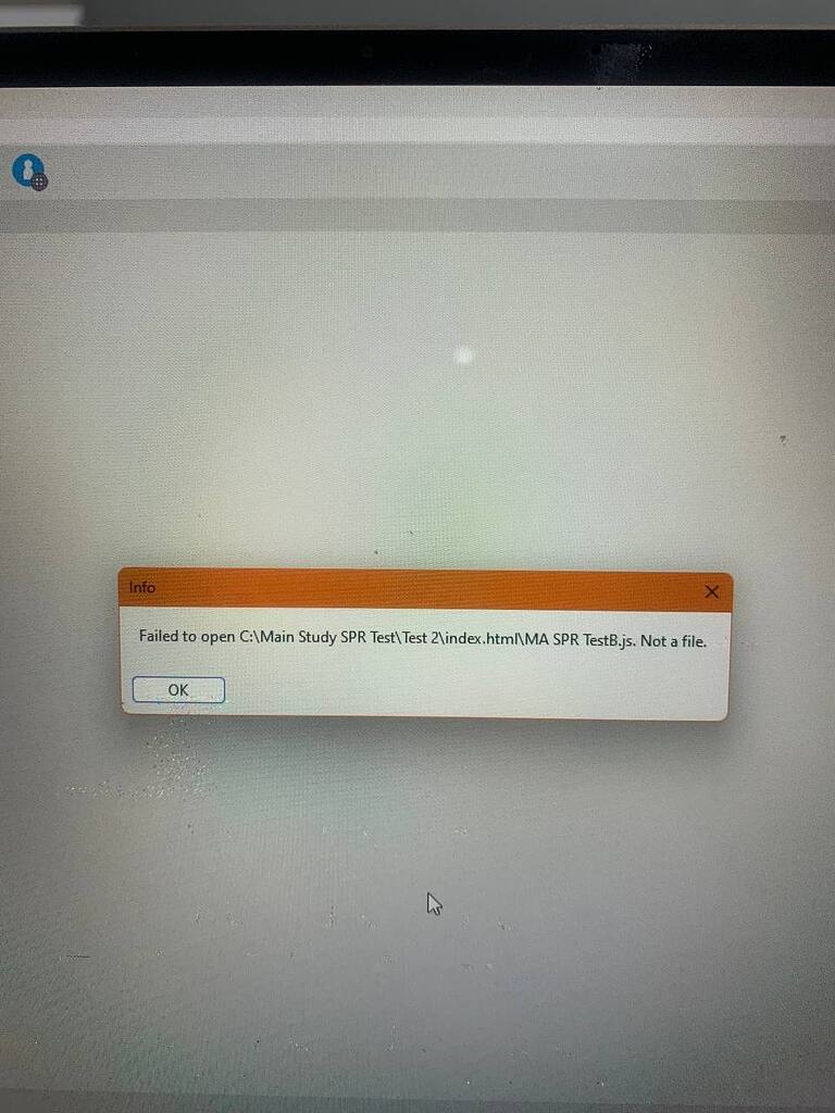 403 Forbidden error box - Online experiments - PsychoPy