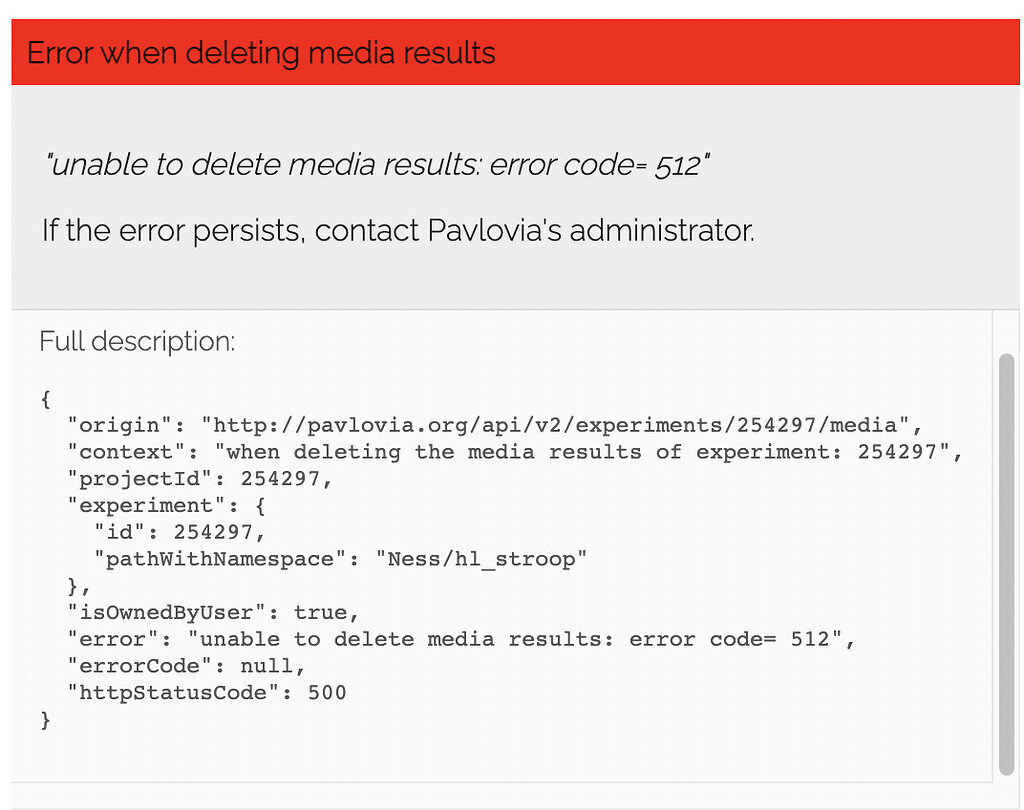 "Delete media files" not working - Online experiments - PsychoPy