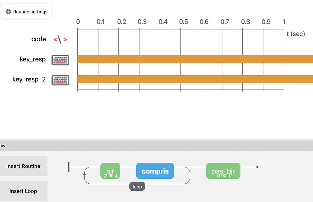Loop control with keyboard - Builder - PsychoPy