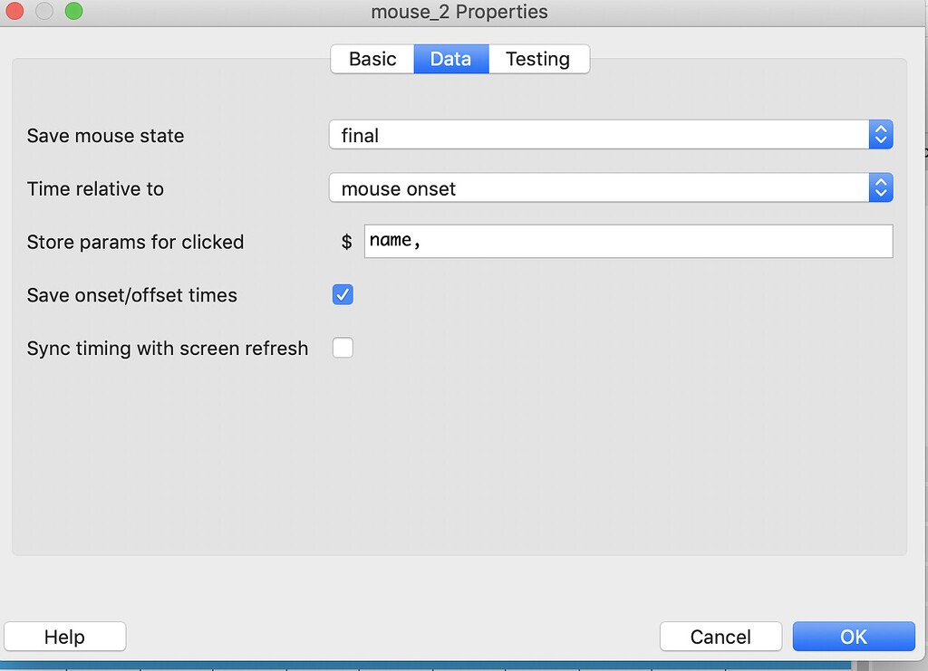 Mouse onset/offset time is not saved in the data output - Online ...