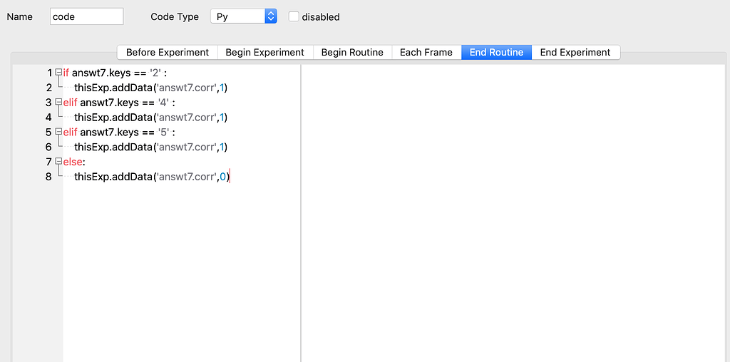 Help with storing 3 correct answers and then force end trial - Coding - PsychoPy