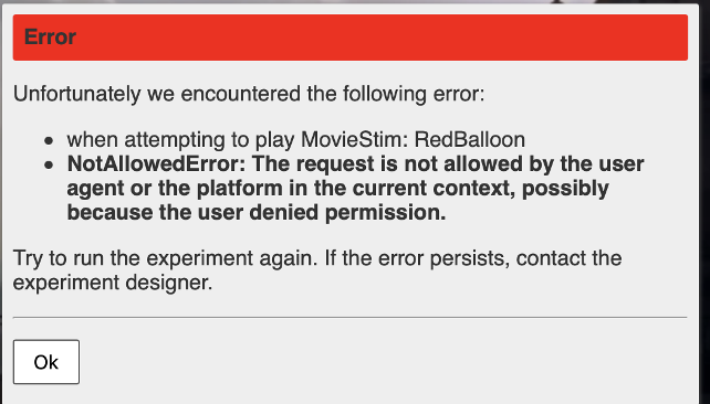 Running movie on Pavlovia works in Firefox but not Safari and Chrome - Online experiments - PsychoPy
