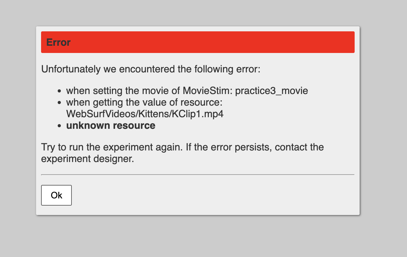 Error: when setting the movie of MovieStim - Online experiments - PsychoPy