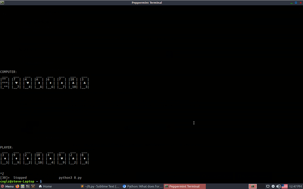 Displaying a single card as opposed to multiple in python crazy eights ...