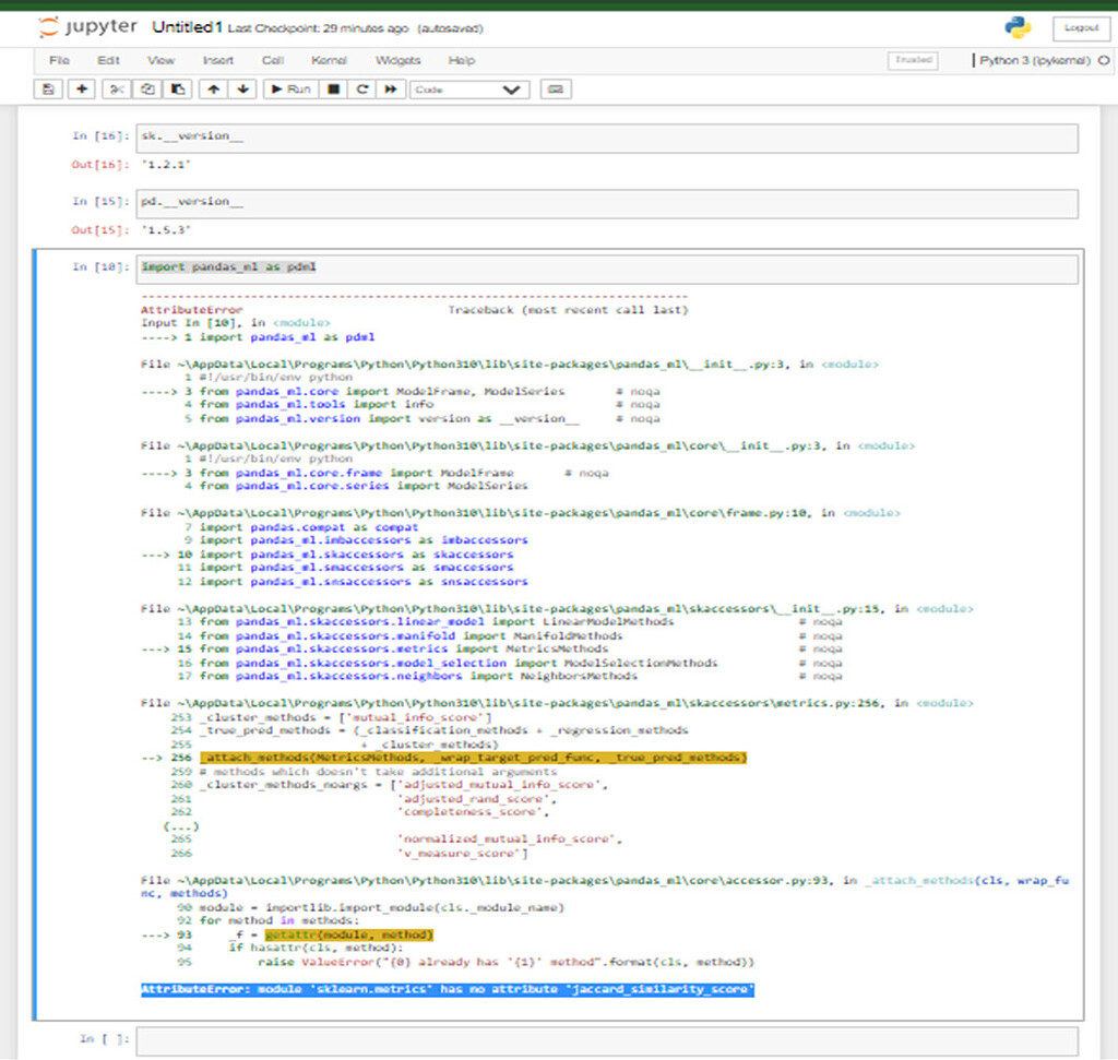 Import pandas_ml ERROR - Python Help - Discussions on Python.org