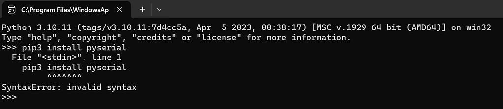 Pip install pyserial not working - Python Help - Discussions on Python.org
