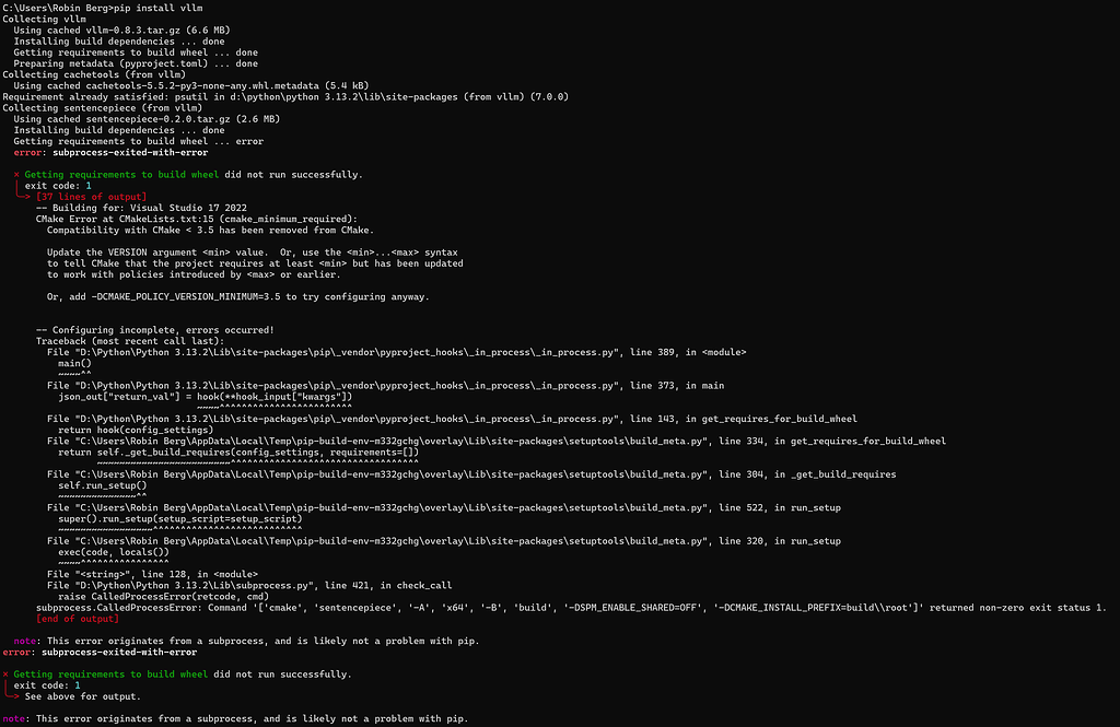 I´ve been building a local AI on my setup with guidance from ChatGPT and ran into problems with ...