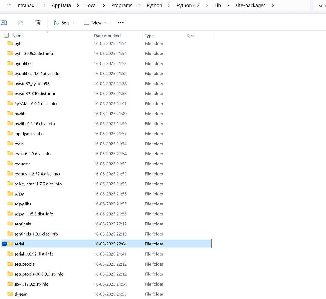 ModuleNotFoundError: No module named 'serial' - Python Help - Discussions on Python.org