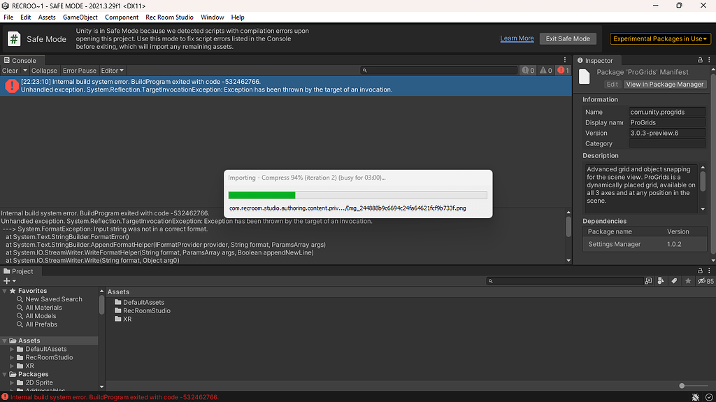 Unity safe mode - Studio - Creator Forum