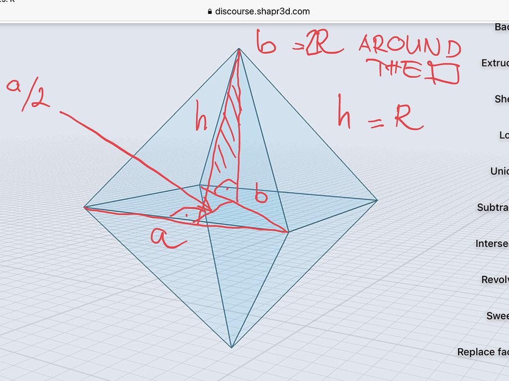 How to draw the octahedron - Share your creations - Shapr3D Community