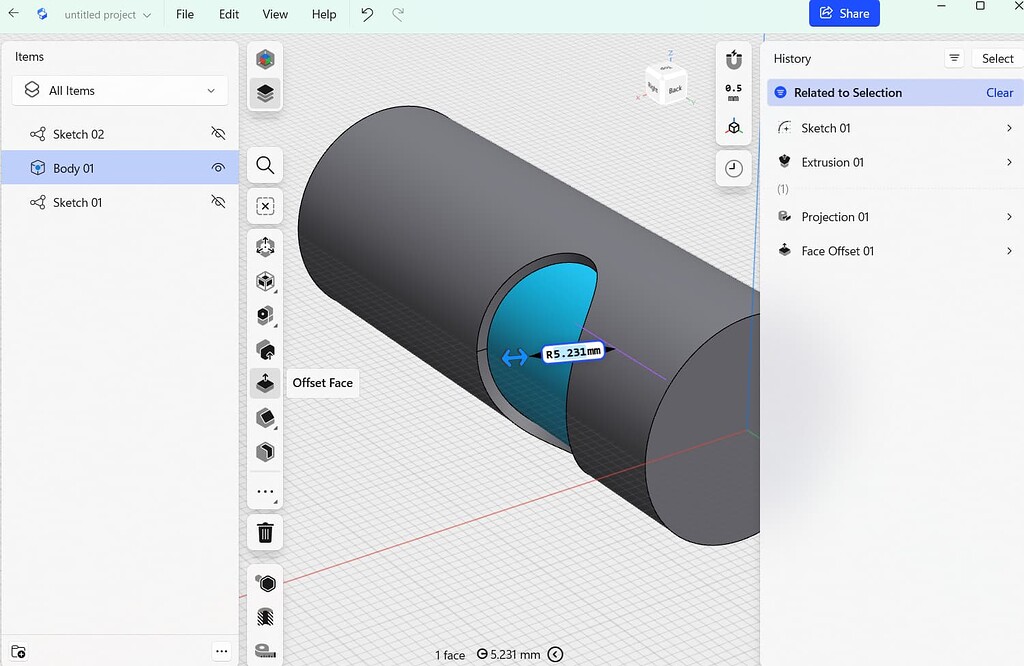 Offset face as a new body? - Need help? We are here. - Shapr3D Community