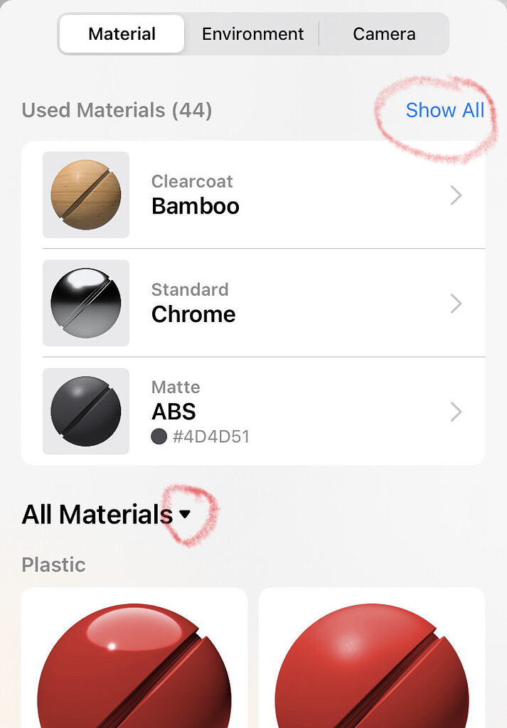 Expand/Collapse for "Used Materials" - Feature requests - Shapr3D Community